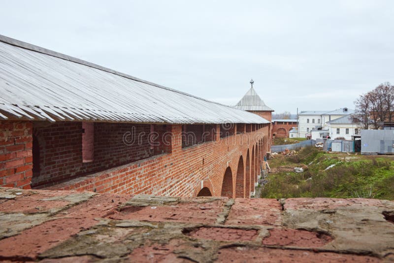 Protective Brick Wall of the Kremlin Stock Photo - Image of town, wall ...