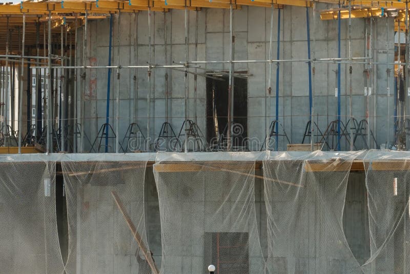 Protective Building Network Used on Building Stock Photo - Image of ...