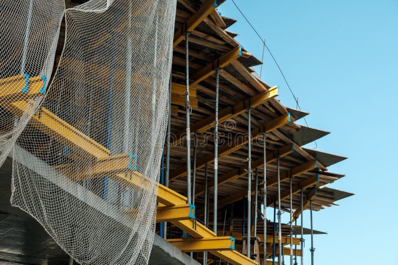 Protective Building Network Used on Building Stock Image - Image of ...