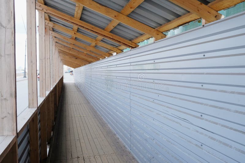 Protective Canopy Over the Sidewalk Stock Image - Image of canopy ...