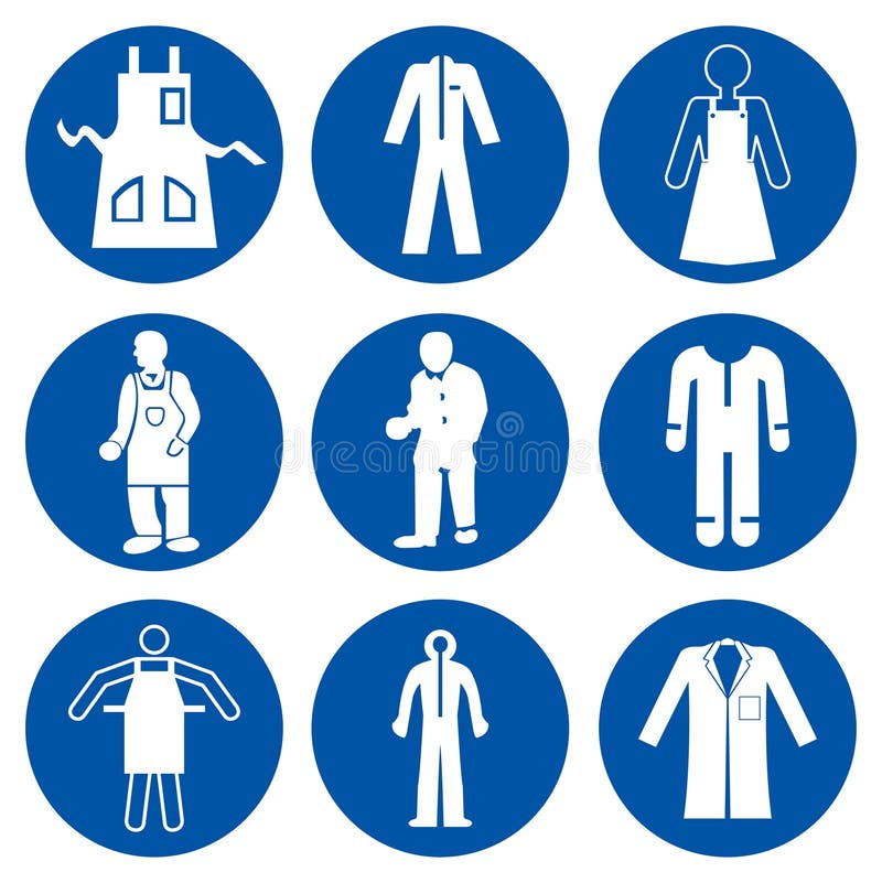 Protective Clothing Set Symbol Sign,Vector Illustration, Isolated on ...