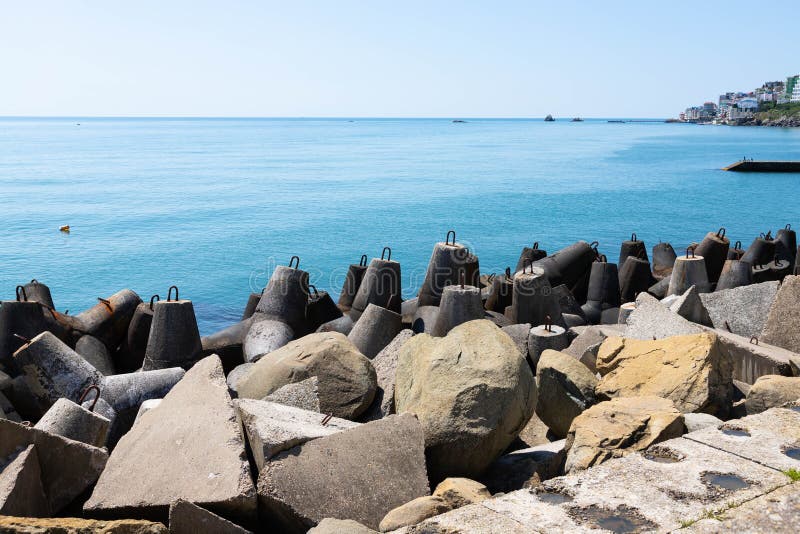 Protective Concrete Blocks Designed To Protect the Coastline from ...