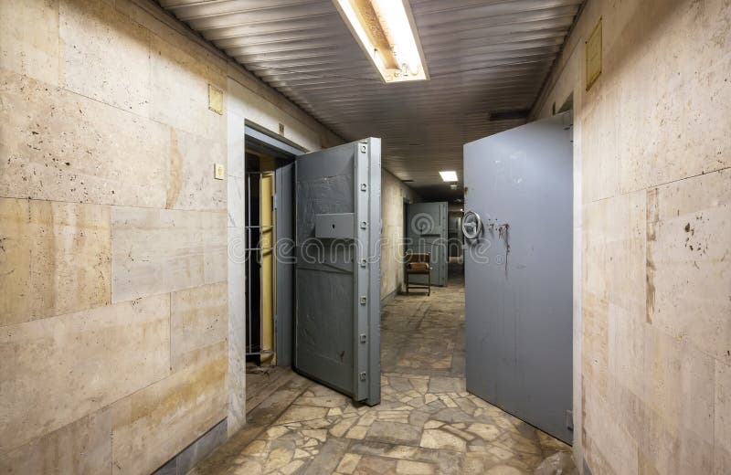 Protective Doors of Abandoned Bank Vaults Stock Image - Image of ...