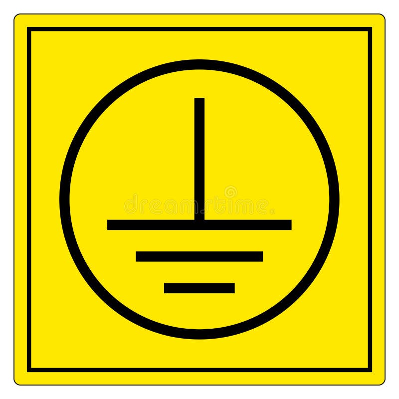Protective Earth Ground Symbol Sign Isolate on White Background,Vector ...
