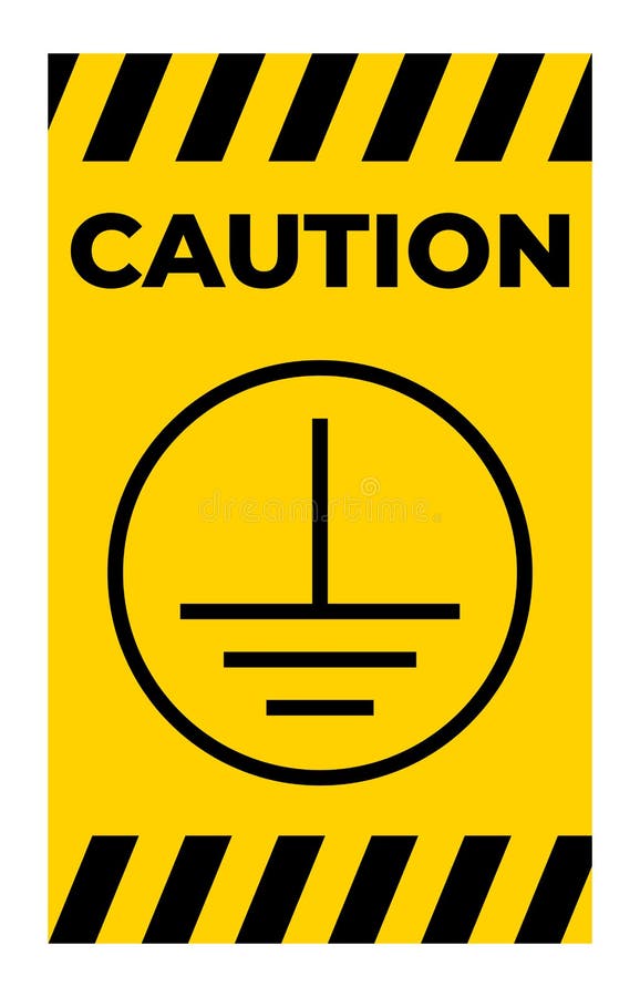 Protective Earth Ground Symbol Sign, Vector Illustration, Isolate on ...