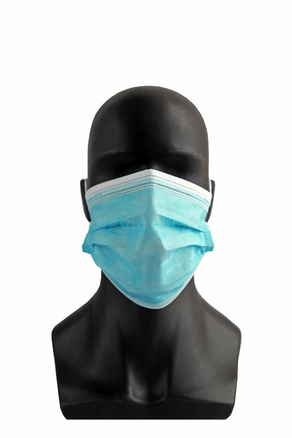 Protective Face Mask from Coronavirus on the Face of a Mannequin. Stock ...