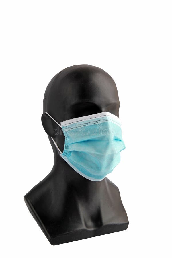 Protective Face Mask from Coronavirus on the Face of a Mannequin. Stock ...