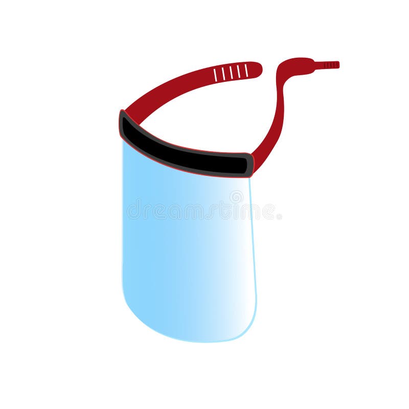 Protective Face Shield with Realism Style. Vecto Stock Vector ...