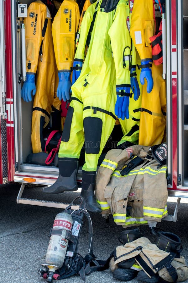Protective Gear for Firefighters on Display Editorial Photography ...