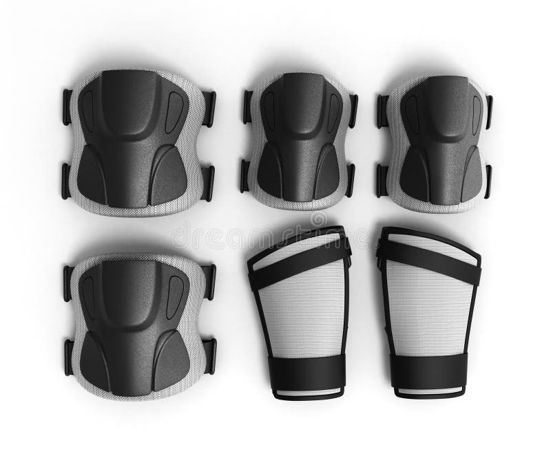 Protective Gear for Multi Sport 3d Render on White Background Stock ...