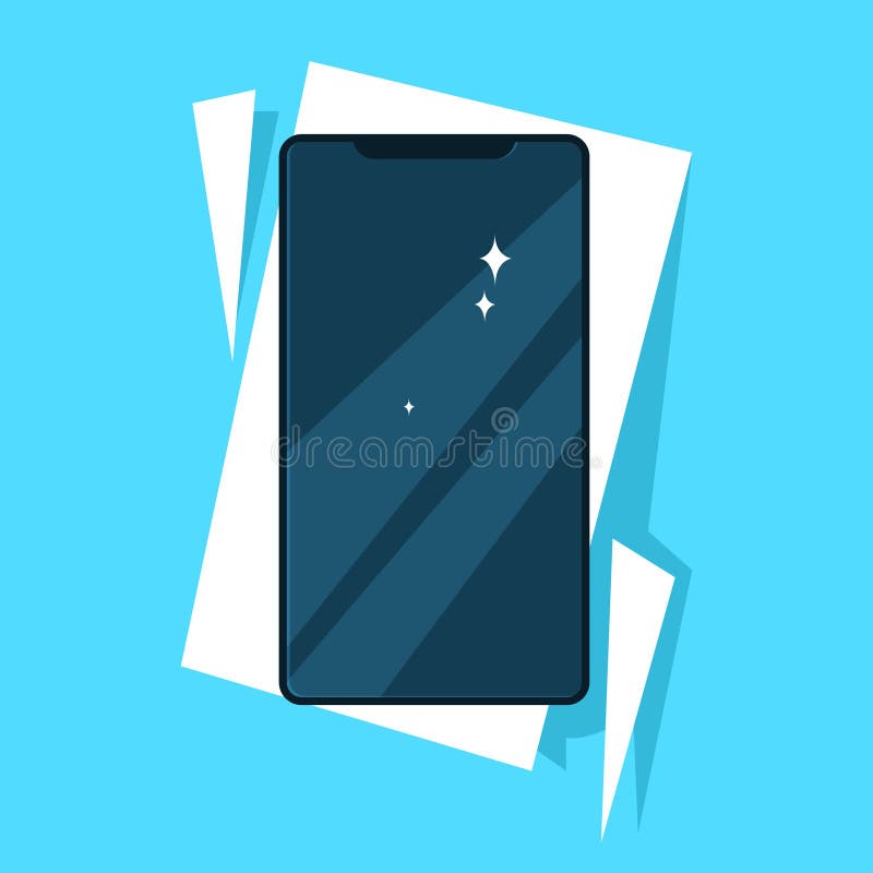 Protective Glass on the Smartphone. Screen Protector Stock Vector ...