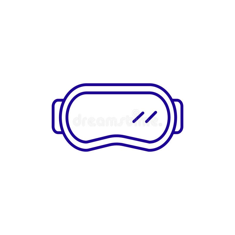 Protective Glasses Safety Eye Line Icon. Protection Goggle Mask Stock ...