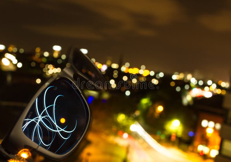 Ski Goggles with Reflection of Mountains Stock Photo - Image of object ...