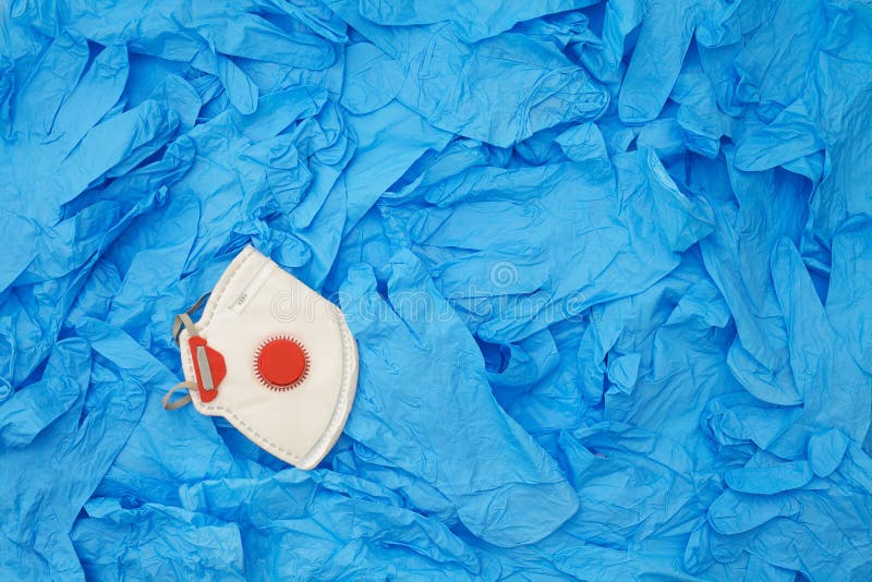 Protective Gloves with a Face Mask Stock Image - Image of corvid ...