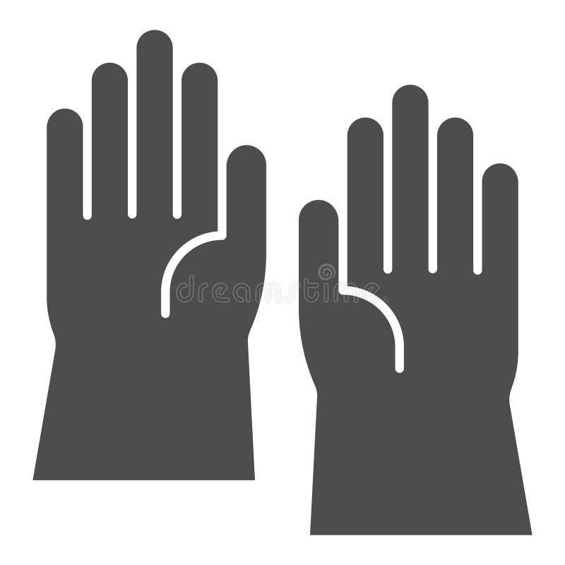 Protective Gloves Pair Solid Icon, Labor Protection, Work Safety ...