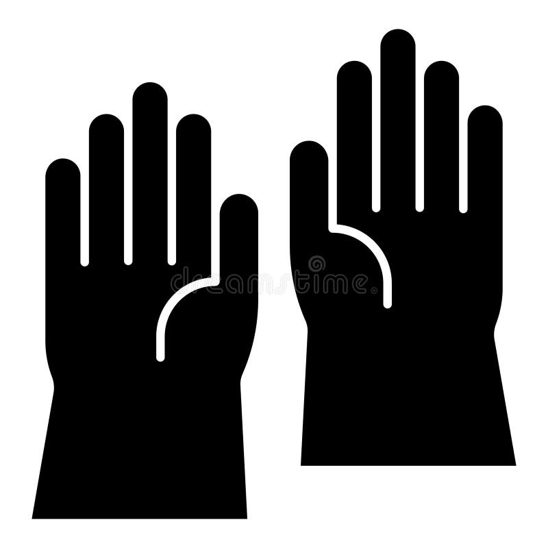 Protective Gloves Pair Solid Icon, Labor Protection, Work Safety ...