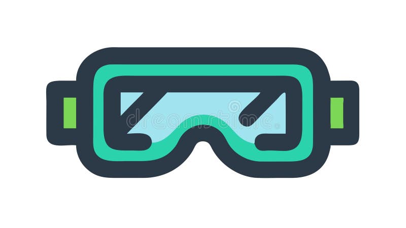 Protective Goggles Icon: Safety Eyewear Work Protection, Vector Design ...