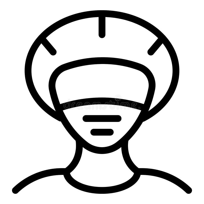 Hair Cover Line Icon. Vector Outline Illustration of Hair Net, Head ...