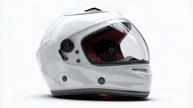 Protective Helmet Displayed on Plain White Surface Stock Image - Image ...