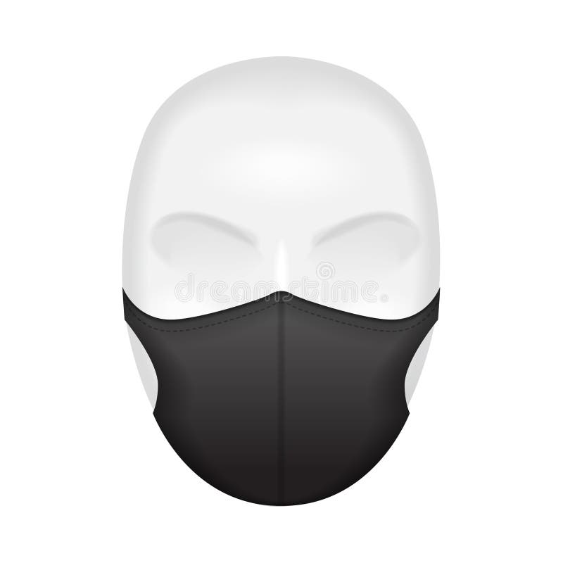 Protective Mask. Dust Mask on White Mannequin Stock Vector ...