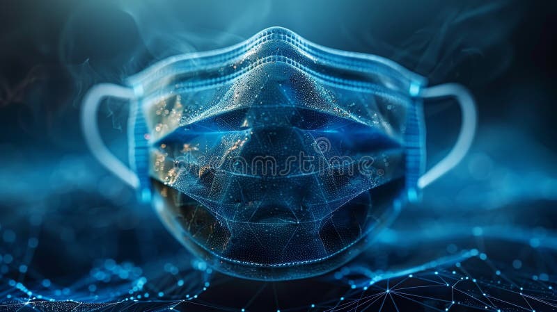 This Protective Mask is Low Poly Wireframe Style. it Protects Against ...