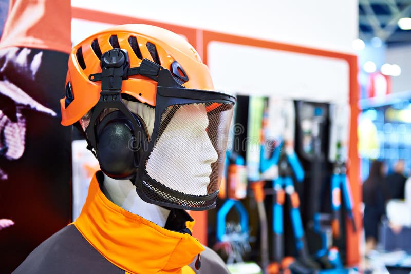 Protective Mask with Mesh for Construction Work in Store Stock Photo ...