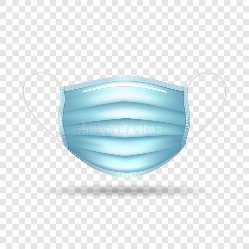 Protective Medical Face Mask Front Side. Realistic Vector Illustration ...