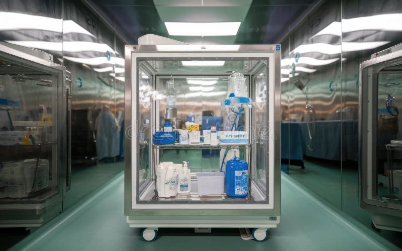 Protective Medical Isolation Unit for Supplies Stock Illustration ...