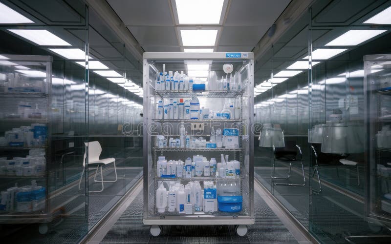 Protective Medical Isolation Unit for Supplies Stock Illustration ...