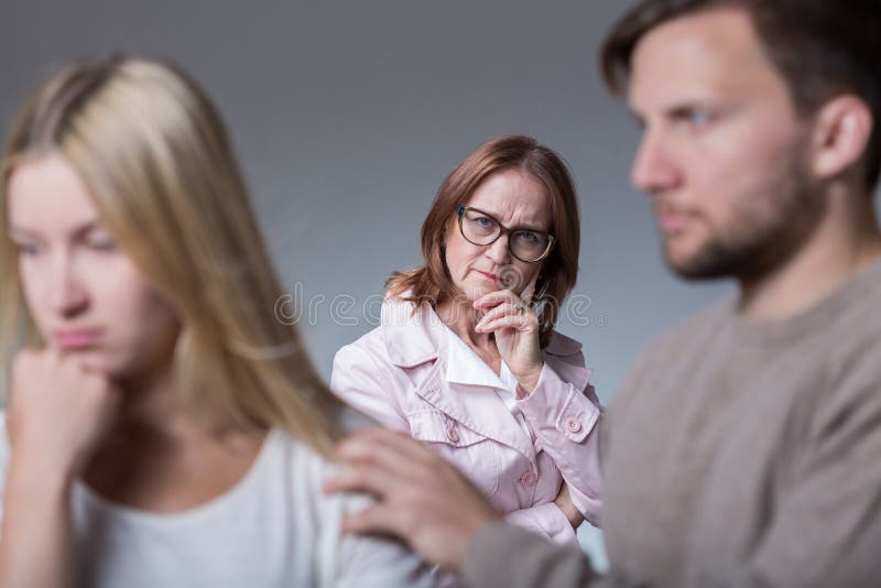 Protective Mother Worrying about Daughter Stock Photo - Image of ...