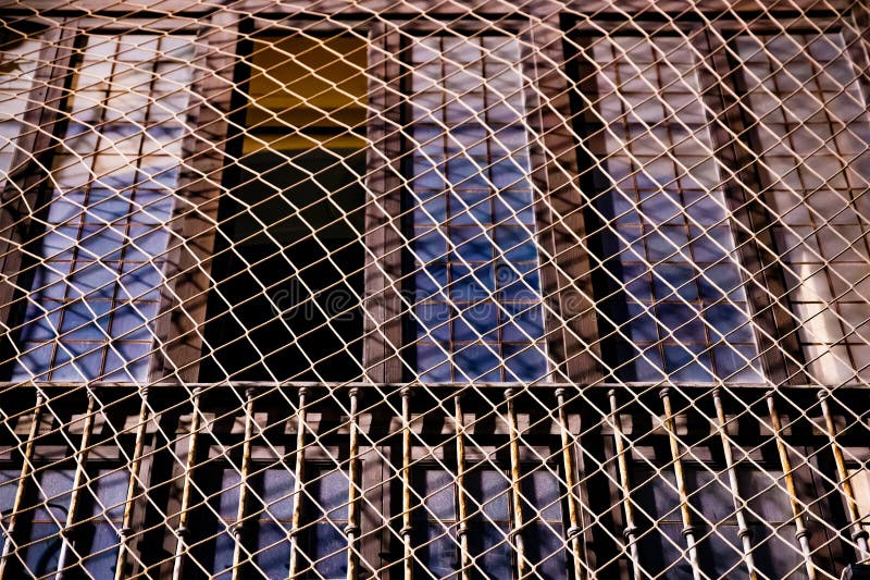 Protective Netting during Restoration of a Building in the Old Town of ...