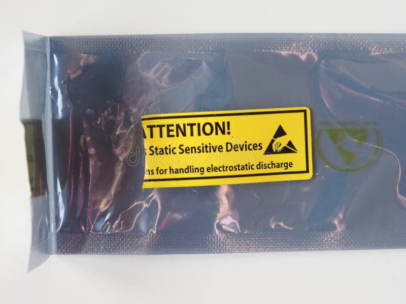 Protective Packet for Static Sensitive Devices Stock Photo - Image of ...