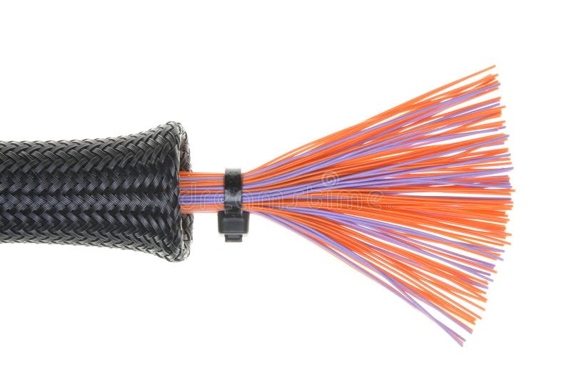 Protective Pipe with Cables Stock Photo - Image of installation, energy ...