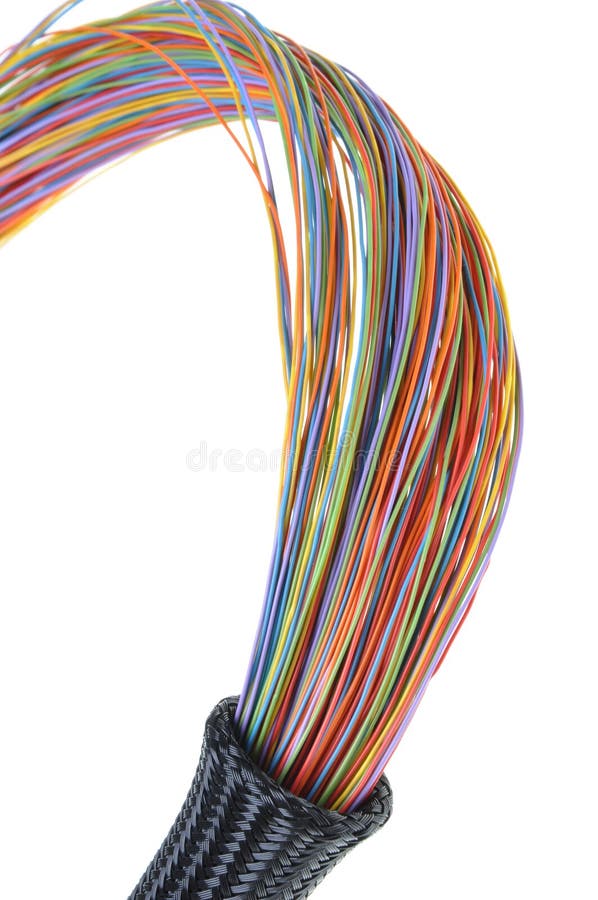 Protective Pipe with Cables Stock Image - Image of power, cable: 44620353