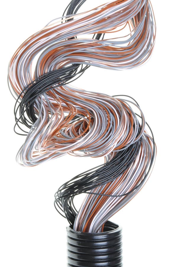 Protective Pipe with Cables Stock Image - Image of design, connection ...