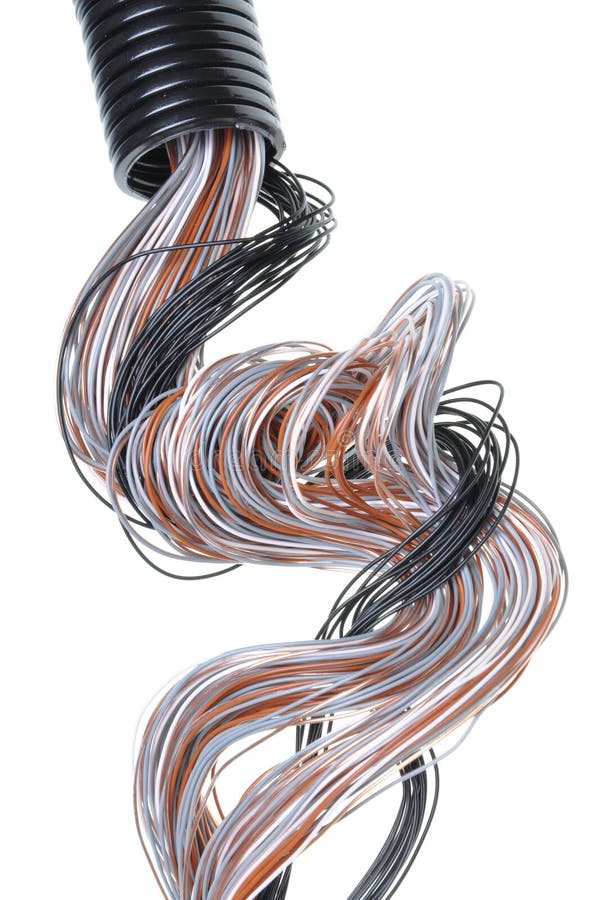 Protective Pipe with Cables Stock Image - Image of power, cable: 44620353