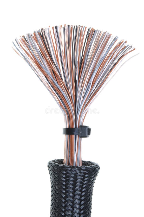 Protective Pipe with Cables Stock Image - Image of design, connection ...