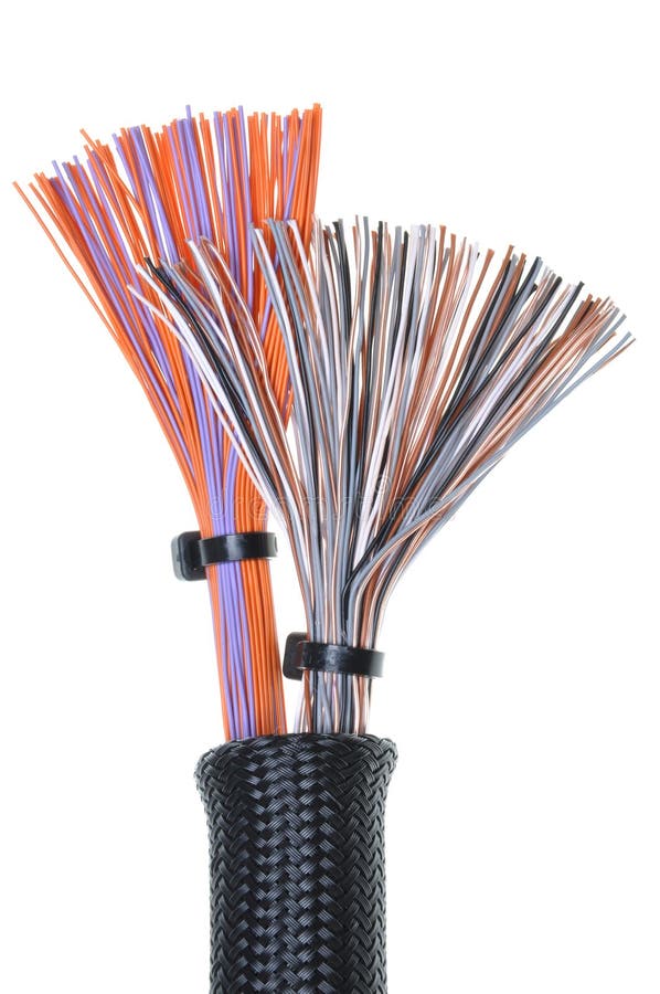 Protective Pipe with Cables Stock Photo - Image of installation, energy ...