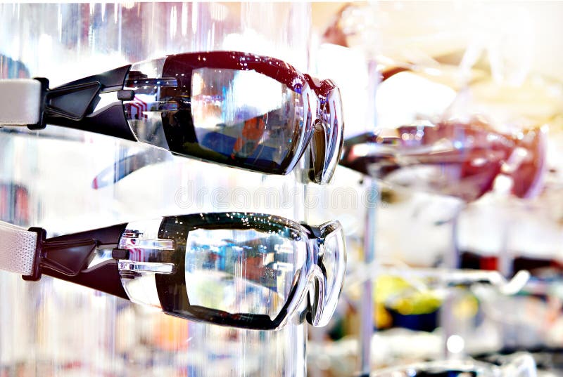 Protective plastic glasses stock photo. Image of health - 168626078