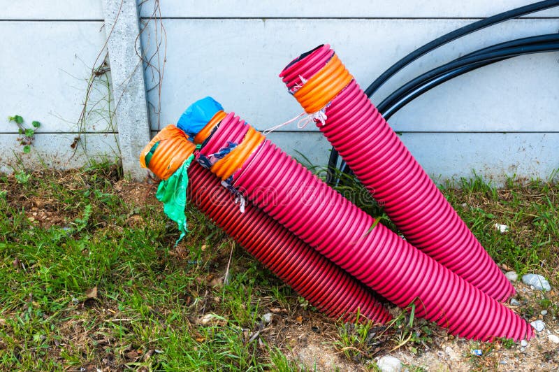 Protective plastic tubes stock image. Image of protection - 272950691