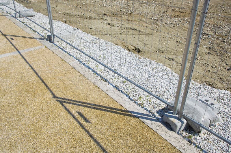 Protective Prefabbricated Iron Railing To Delimit a Construction Site ...