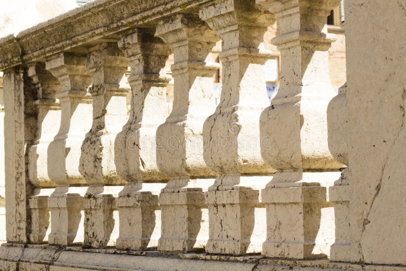 Protective Railing in Perspective Stock Image - Image of history ...