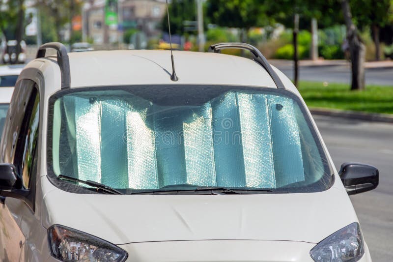Protective Reflective Surface Under the Windshield of the Passenger ...