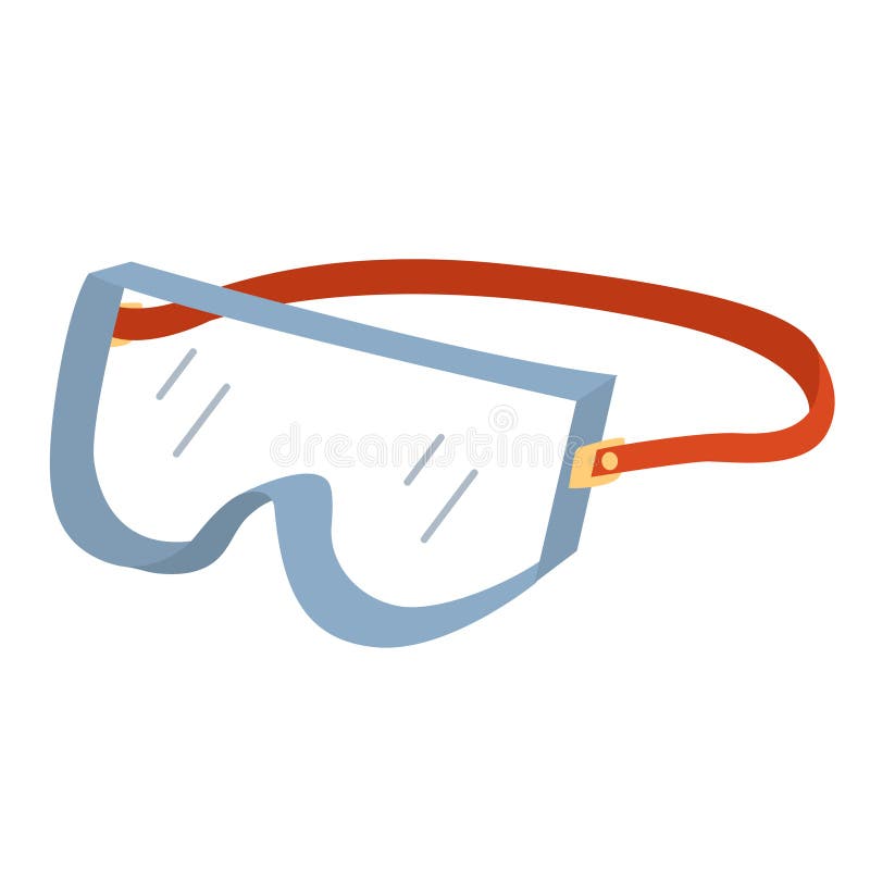 Protective Safety Goggles with Elastic Strap Stock Illustration ...
