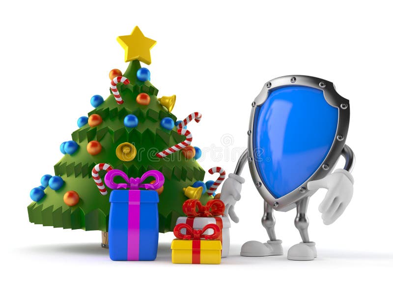 Shield Character with Hero Cape Stock Illustration - Illustration of ...