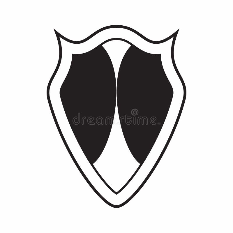 Shield Combat Action Icon Simple Style Stock Illustrations – 4 Shield ...