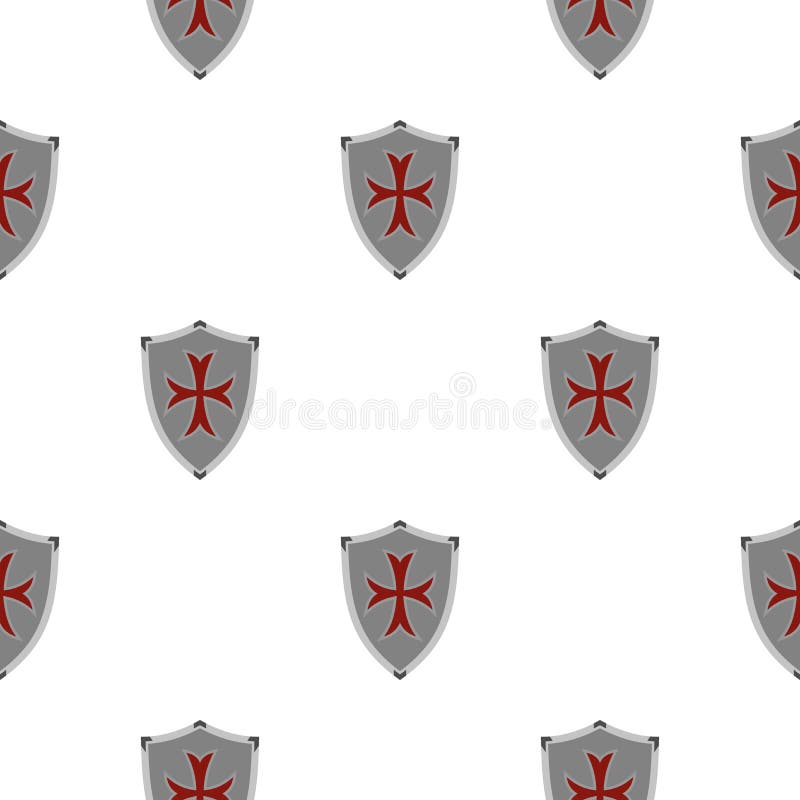 Protective Shield Pattern Flat Stock Vector - Illustration of brave ...