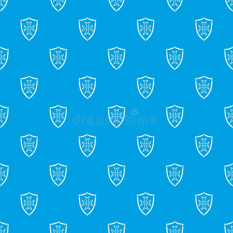 Protective Shield Pattern Seamless Blue Stock Vector - Illustration of ...
