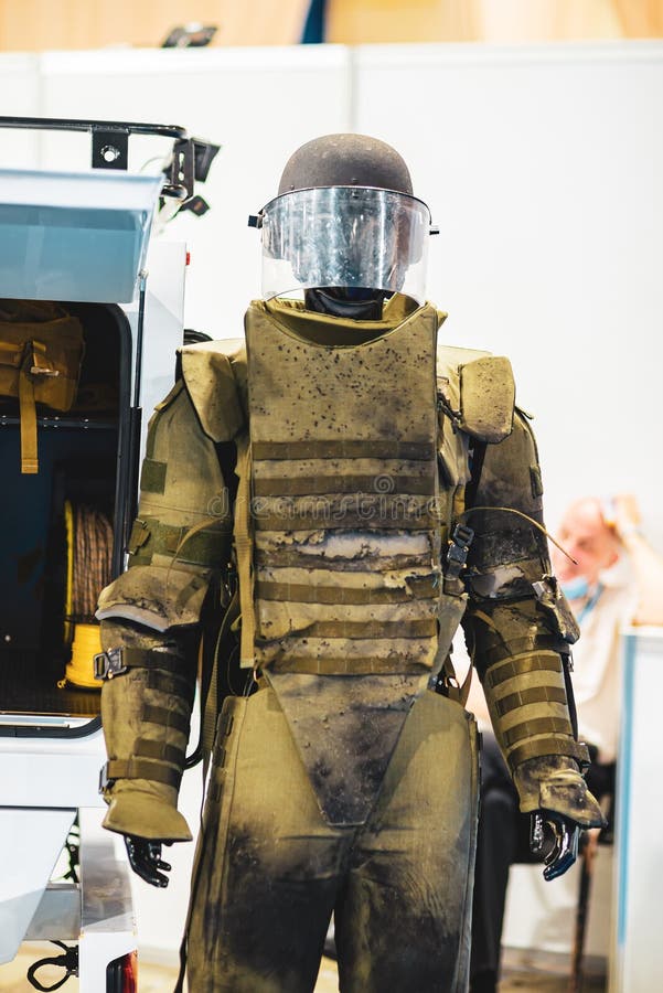 Protective Suit for Demining Mines and Shells Stock Image - Image of ...