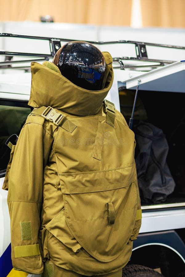 Protective Suit for Demining Mines and Shells Stock Photo - Image of ...